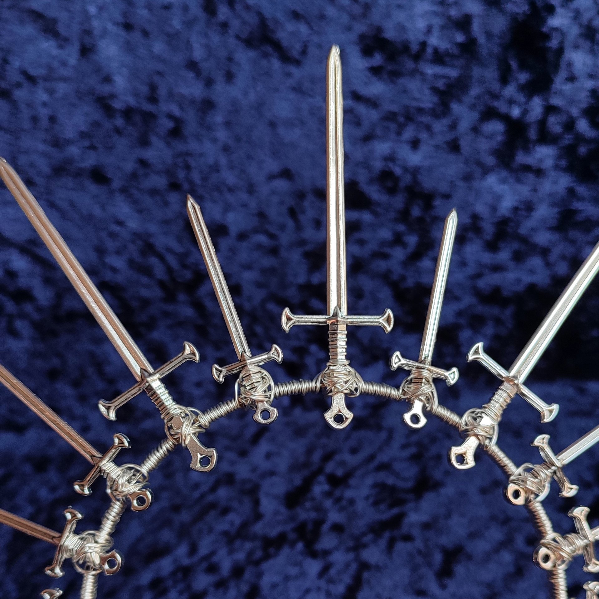 Queen of Swords Crown with Silver Swords | Little Moon Tree