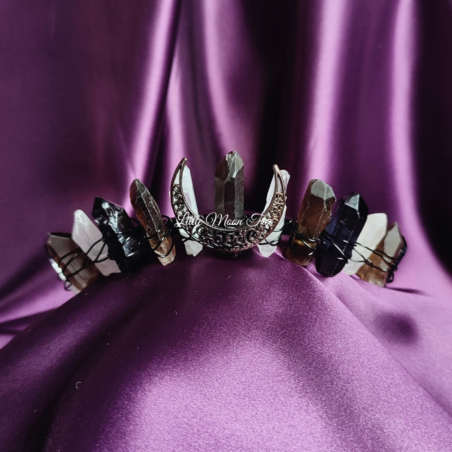 Ahmanet Crystal Crown with Black, White and Smokey Quartz with a ...