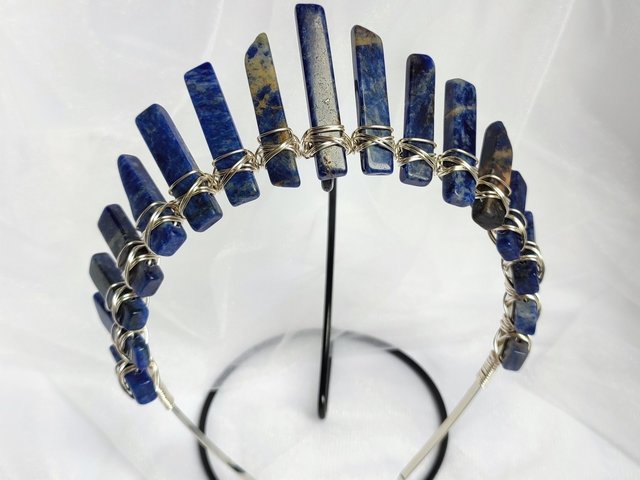 Druid Crystal Crown with Smokey Quartz and a Filigree Moon | Little ...